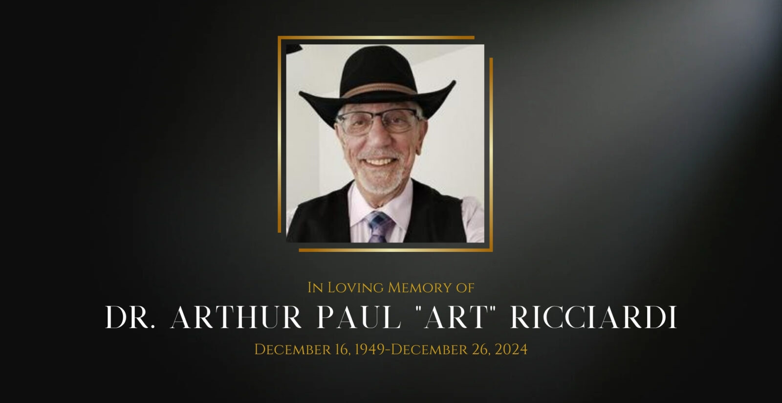 In Memory Of Dr. Arthur Paul "Art" Ricciardi | Stonebridge School